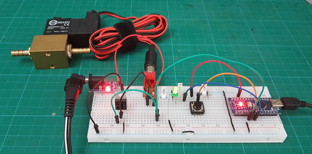 arduino control solenoid valve Controlling a solenoid valve with arduino arduino control solenoid valve Controlling a solenoid valve with arduino