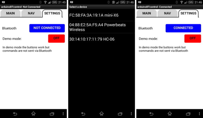arduinoBTcontrol – Martyn Currey