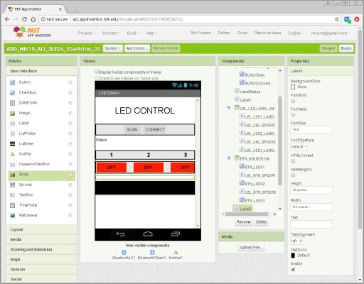 Arduino, HM-10 and App Inventor 2: Adding a slider – Martyn Currey