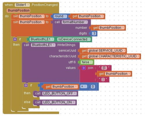 Arduino, HM-10 and App Inventor 2: Adding a slider | Martyn Currey